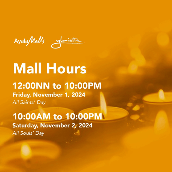 LIST: Adjusted mall hours for Undas 2024 • PhilSTAR Life LIST: Adjusted mall hours for Undas 2024 • PhilSTAR Life